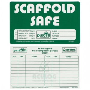 Aculog Scaffold Safety Signs